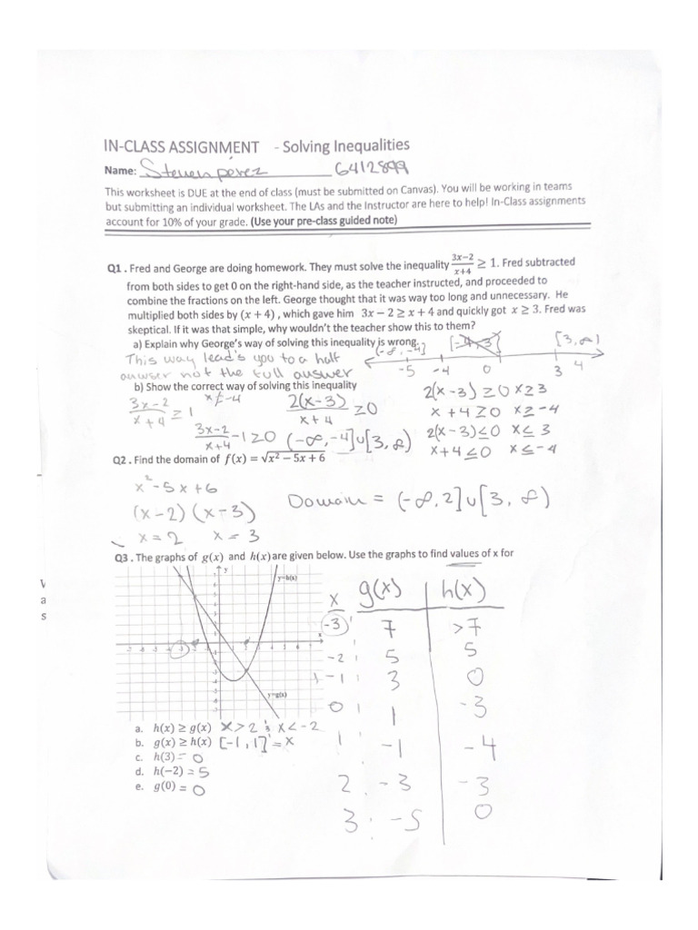Week 4 in Class MAC 1147 | PDF