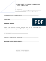Formato de Contacto de Emergencia | PDF