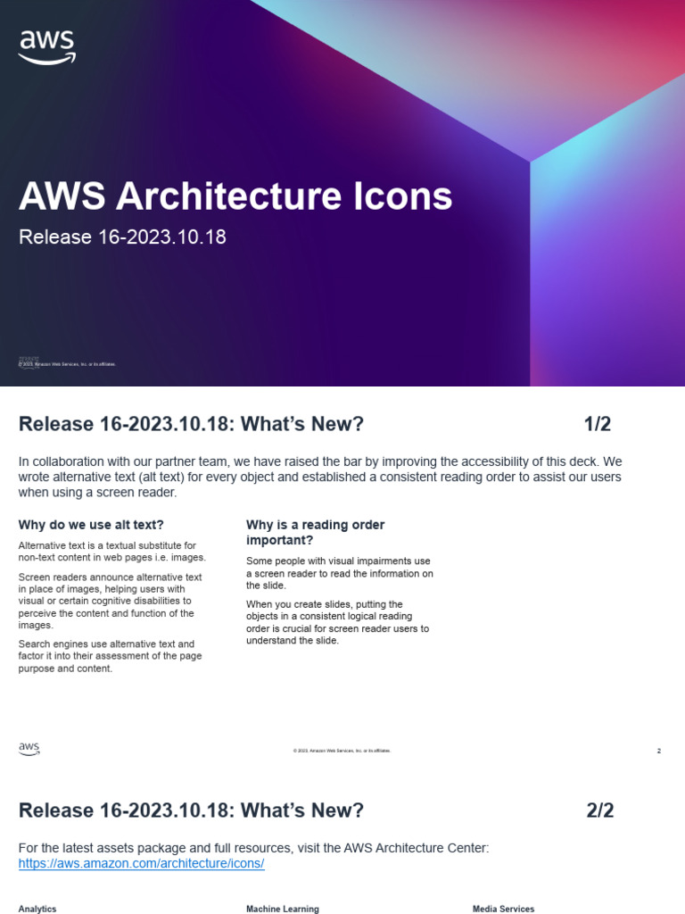 AWS Architecture Icons Deck For Light BG 10182023 | Download Free PDF | Amazon Web Services ...