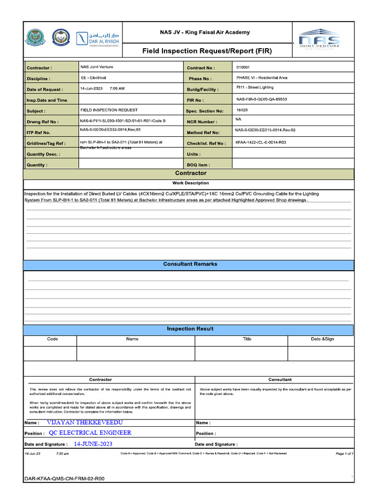 LV Cable SLP-BH-1 To Sa2-011 | PDF | Duct (Flow) | Electrical Components