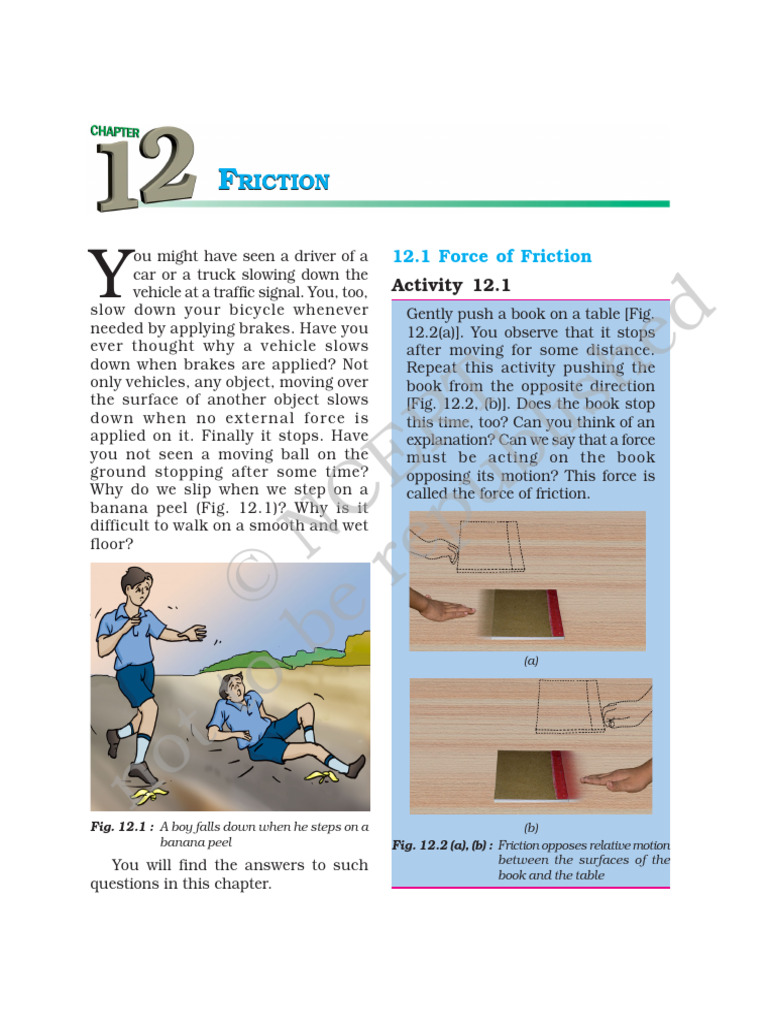 Understanding Friction for Class 8 Science | PDF | Friction | Bearing ...