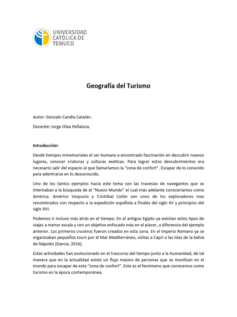 Geografía Del Turismo | PDF | Turismo | Conocimiento
