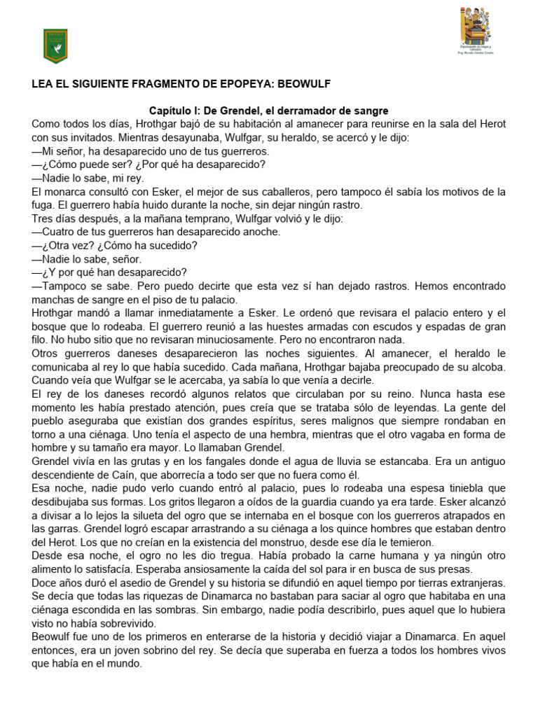 Beowulf | PDF | Beowulf