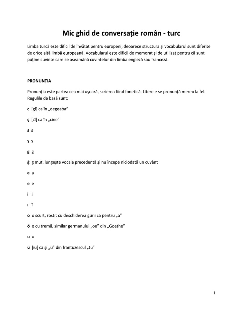 Ghid Roman Turc | PDF