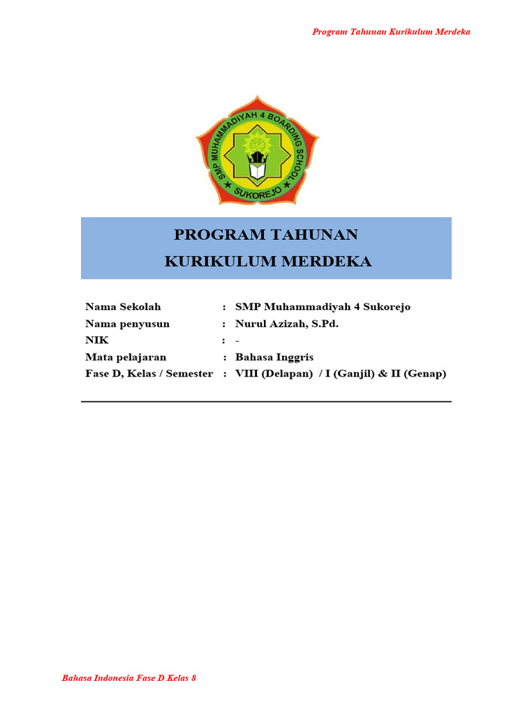 PROTA KURIKULUM MERDEKA Fix | PDF