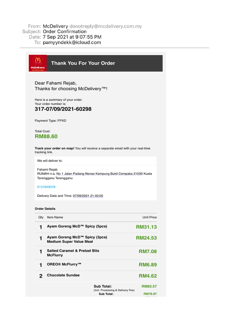 Order Confirmation | PDF