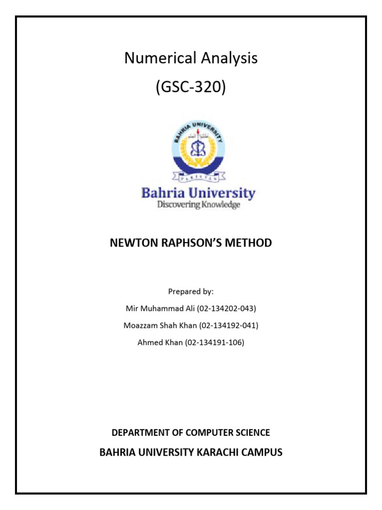 Numerical Analysis | PDF | Numerical Analysis | Mathematical Optimization Numerical Analysis | PDF | Numerical Analysis | Mathematical Optimization