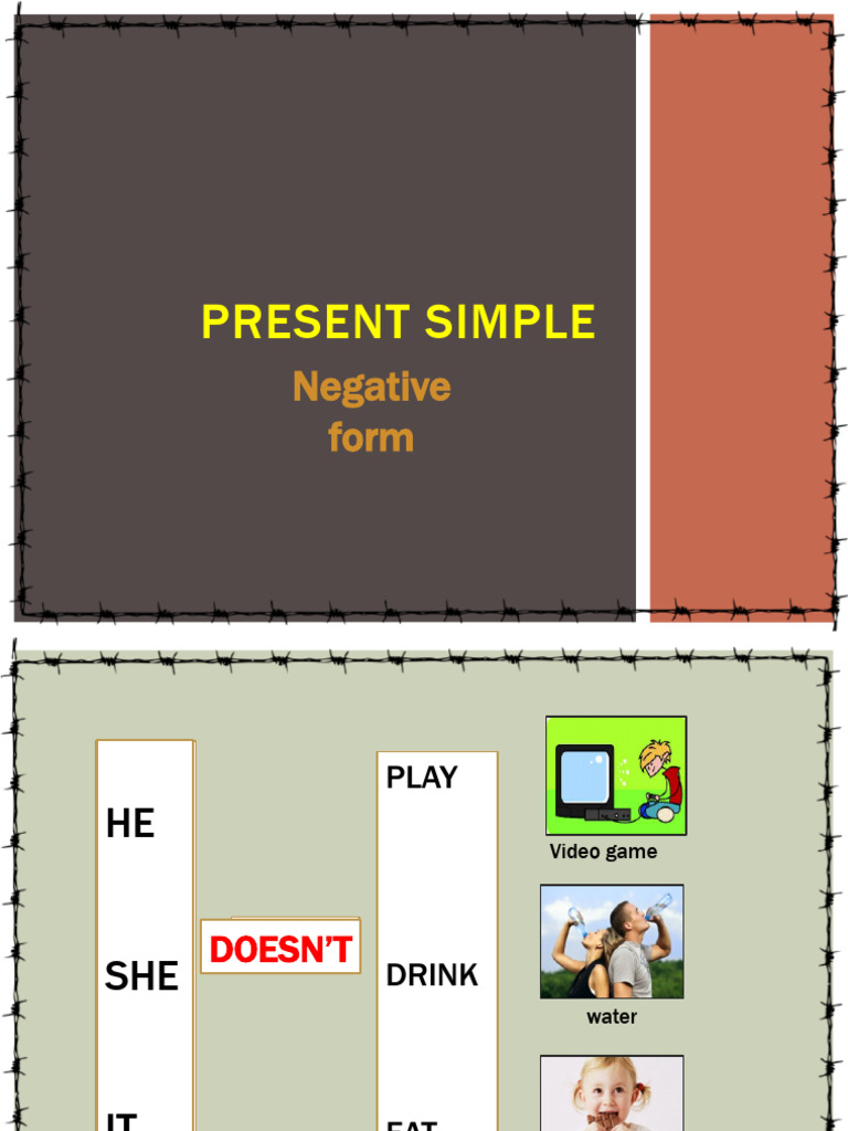 Present Simple Negative Form 110750 | PDF