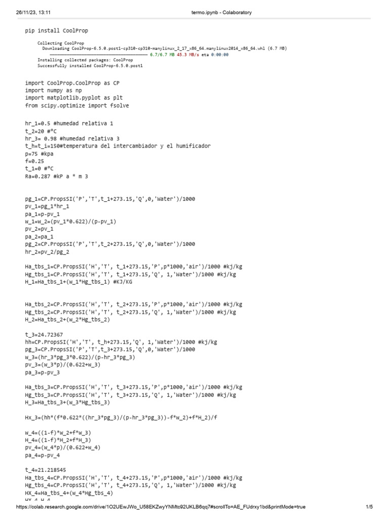 Termo - Ipynb - Colaboratory | PDF | Computer Science | Computer Libraries