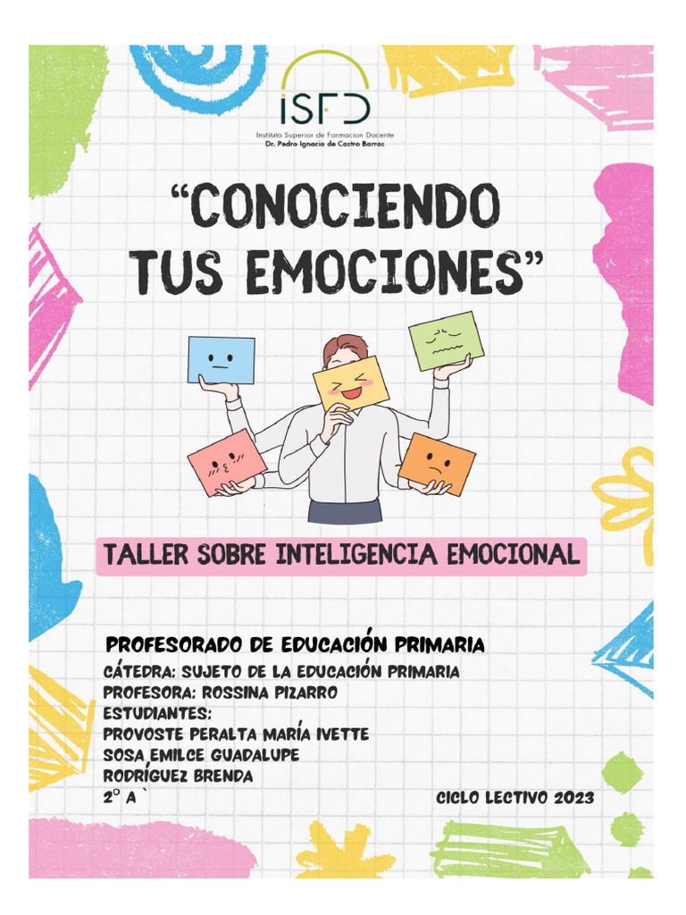 Taller Emociones | PDF | Las emociones | Inteligencia emocional