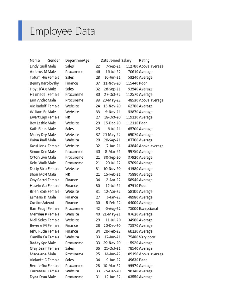 Blank Data File | PDF