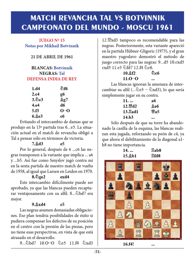 15 - Botvinnik Vs Tal | PDF | Teoría de juego | Juegos tradicionales