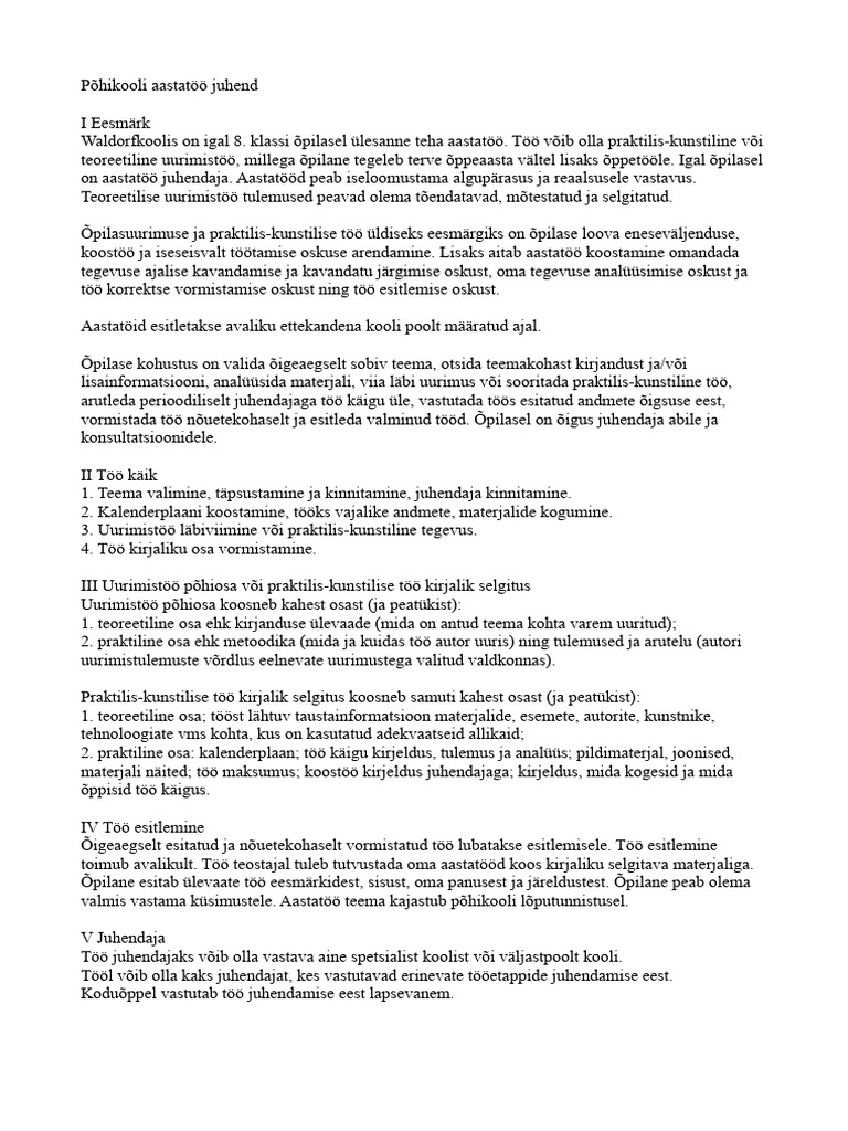 Aastatöö Juhend 83ee78d691 | PDF