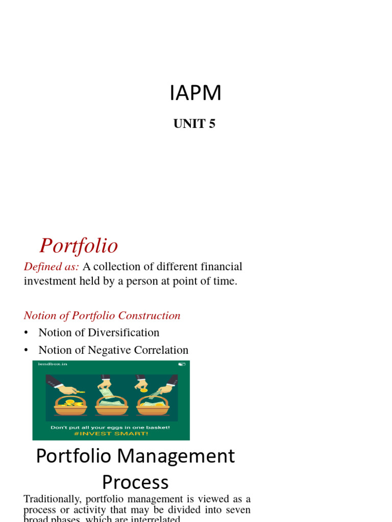 Unit 5 IAPM FM 01 | PDF | Investment Fund | Mutual Funds