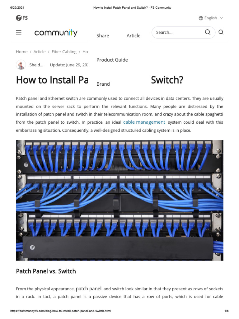 How To Install Patch Panel and Switch - FS Community | PDF | Network ...