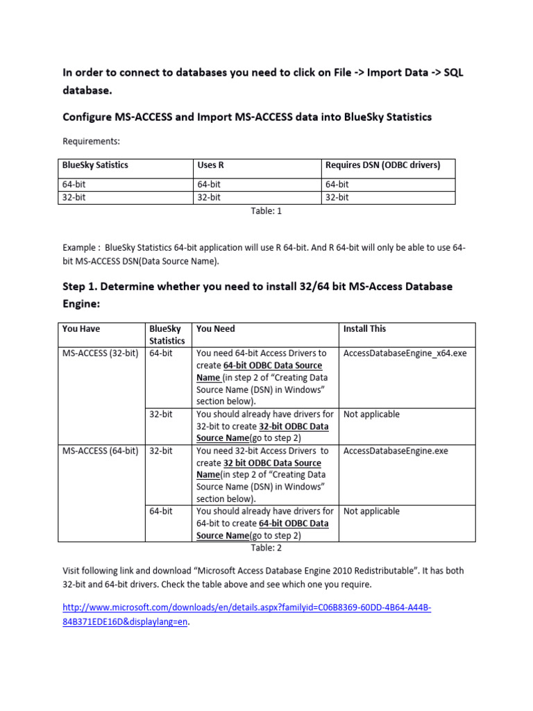 Import SQL Configurations | PDF | Microsoft Access | Microsoft Sql Server