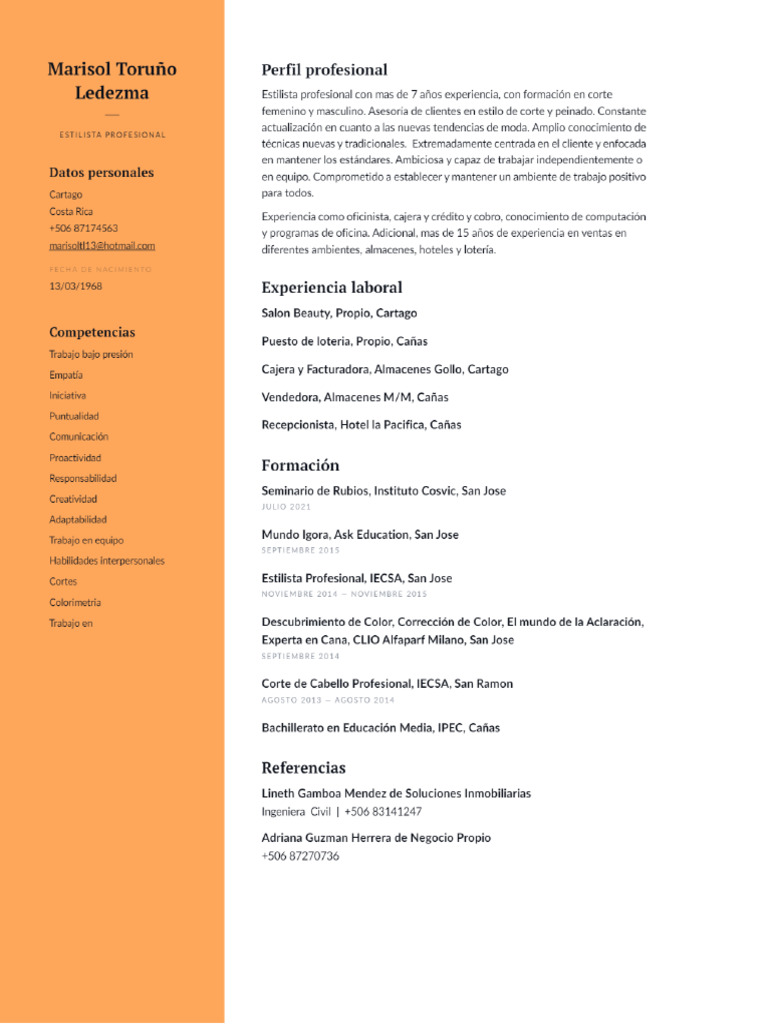 Marisol Toruno - CV | PDF