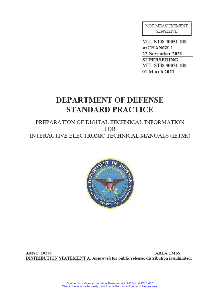 MIL-STD-40051-1D Change 1 | PDF