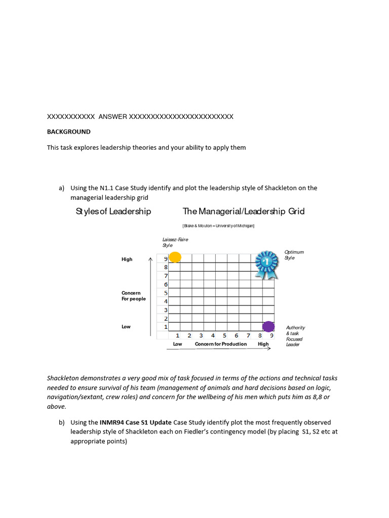 Models ANSWER XX | PDF | Leadership | Psychology