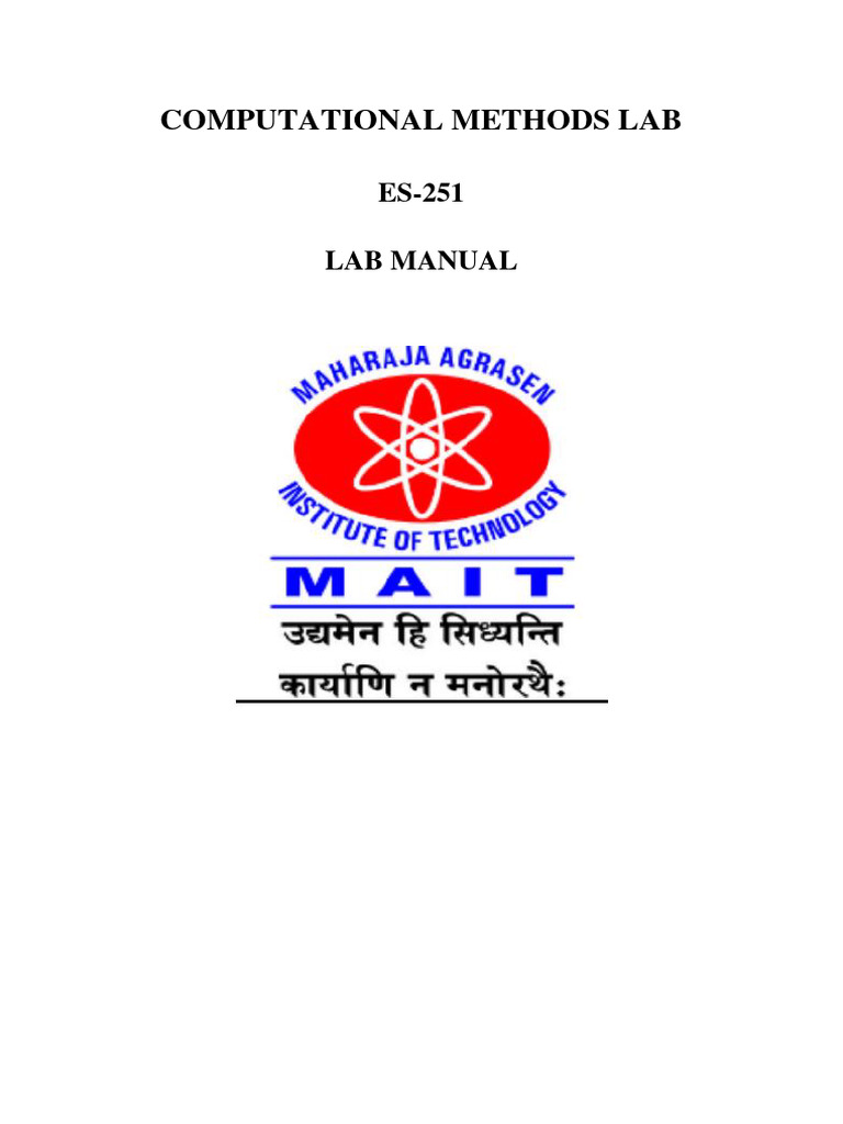 Computational Methods Lab Manual 230926 094757 Pdf Numerical Analysis Mathematical