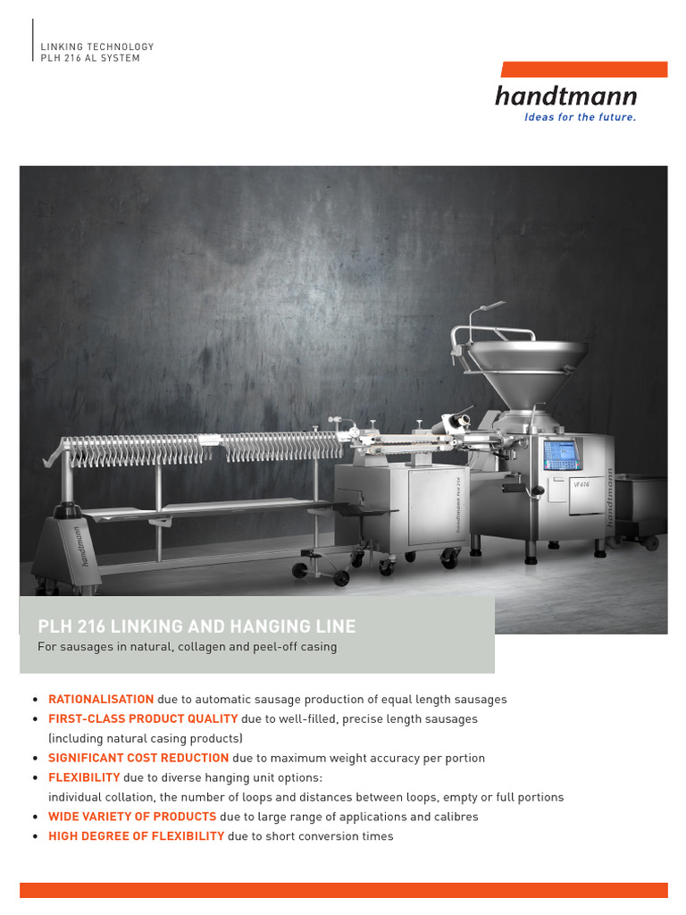 Handtmann AL PLH216 EN | PDF | Equipment | Manufactured Goods