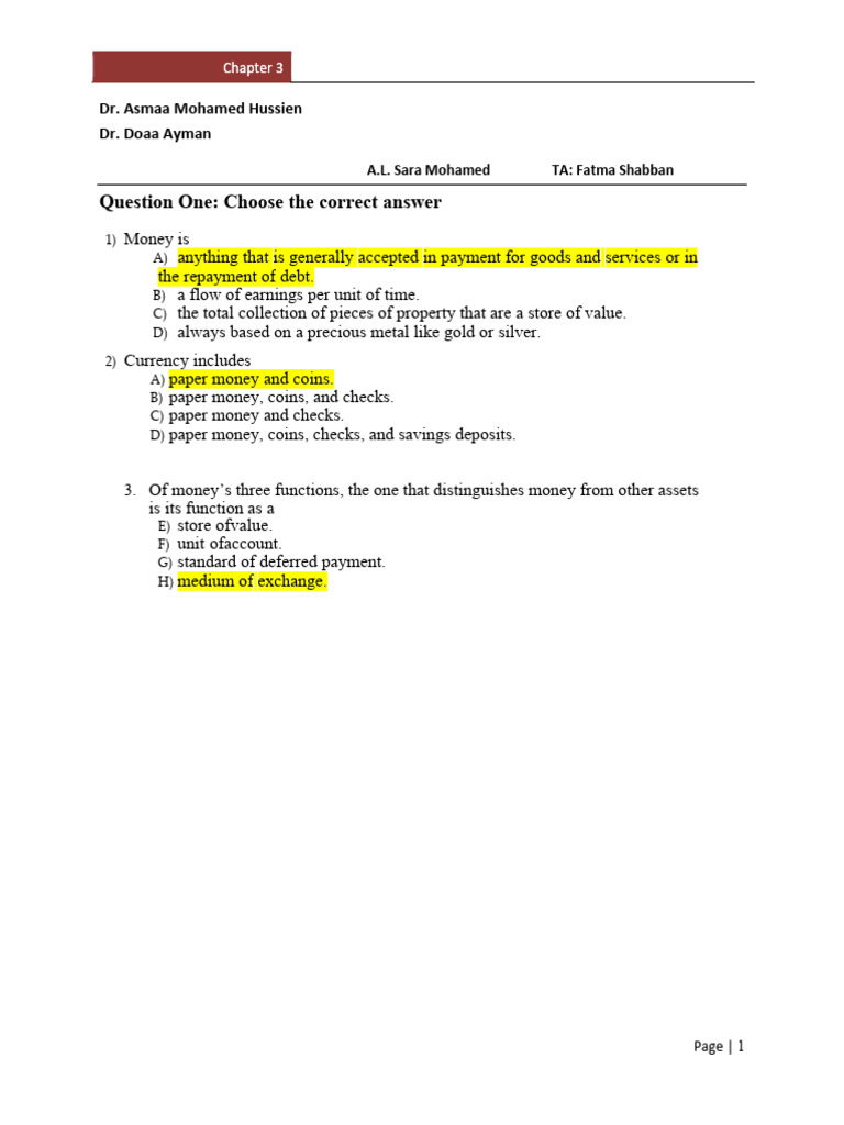 Sheet 2 - Model Answer MB | PDF
