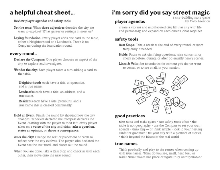 Street Magic Cheat Sheet | PDF | Human Communication