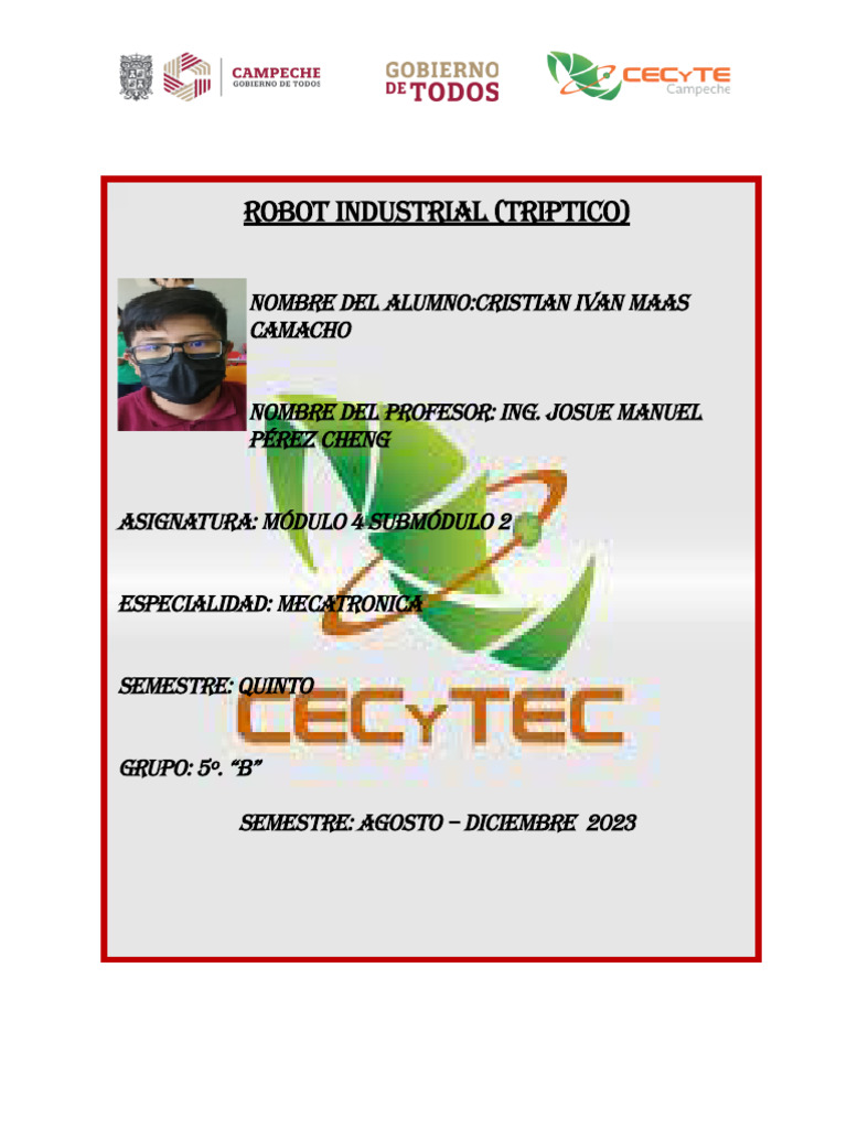 Robot Industrial (Triptico) | PDF | Arte