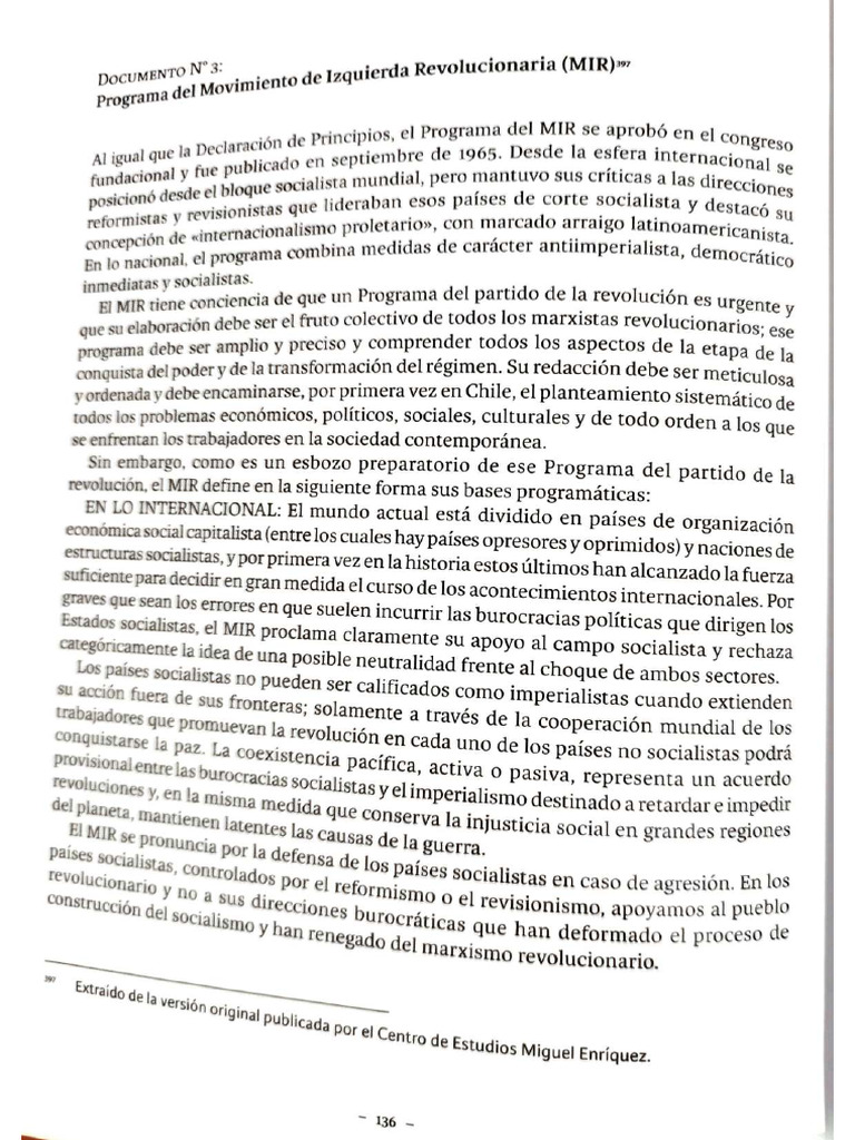 Programa Del MIR | PDF