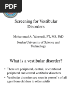 Motion Sensitivity Test | PDF | Vertigo | Clinical Medicine