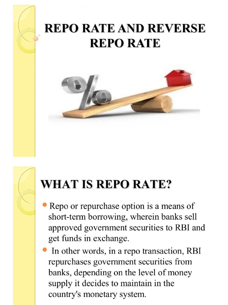 Repo and Reverse Repo | PDF