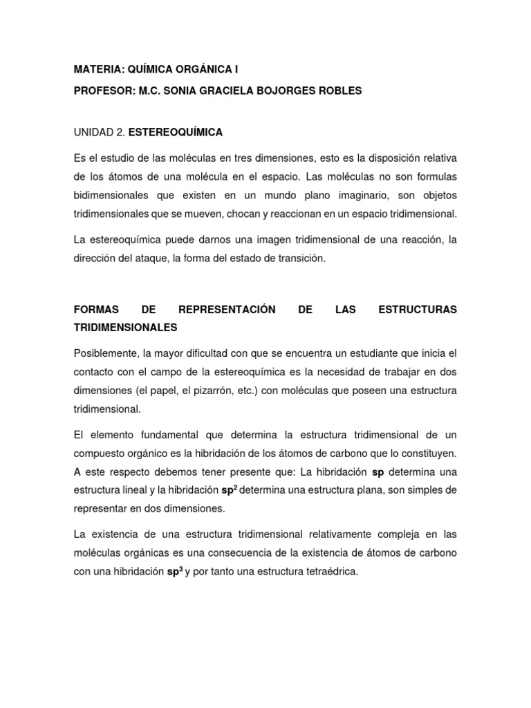 Estereoquimica | PDF | Moléculas | Estereoquímica
