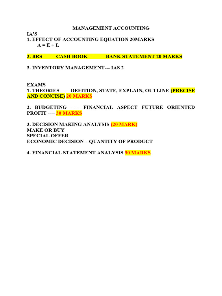 Management Accounting Tutorial Note 1 | PDF | Debits And Credits | Balance Sheet