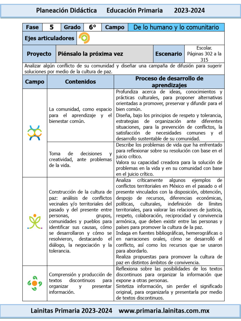 6to Grado Diciembre - 02 Pi+®nsalo La PR+ Xima Vez (2023-2024) | PDF | Paz | Educación primaria