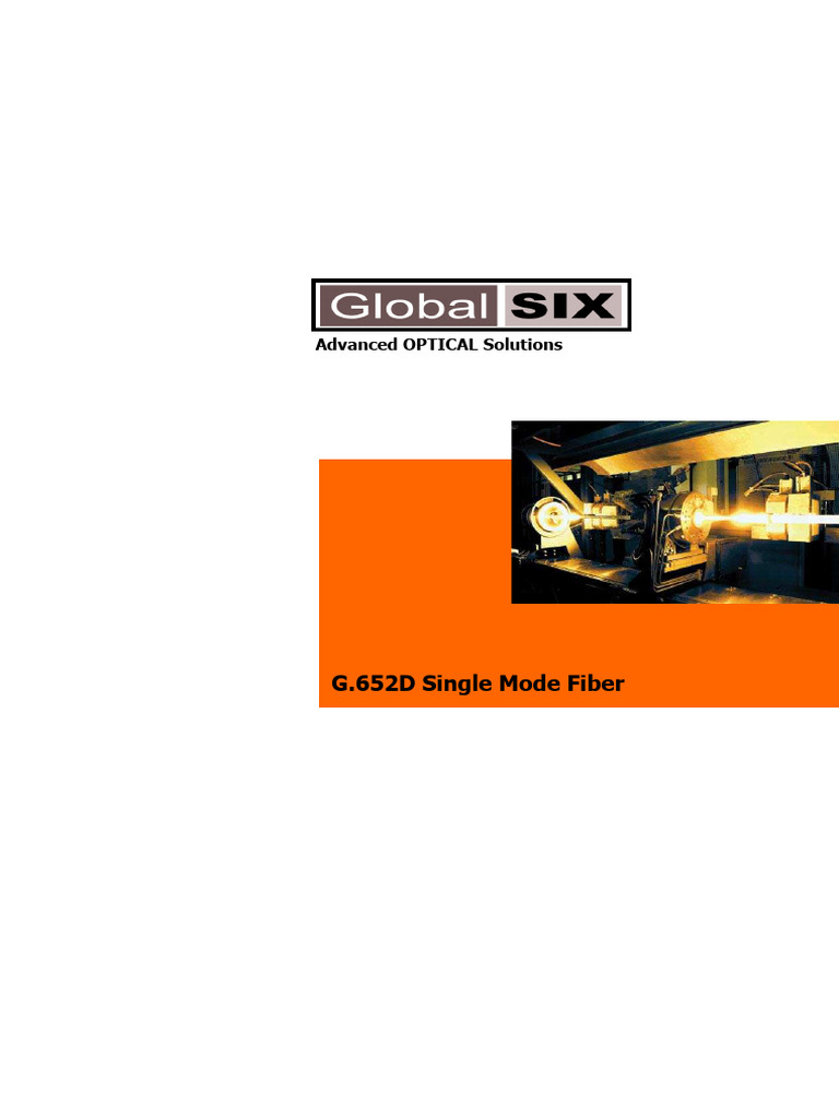 G652D SM Spec Sheets 08a | PDF | Optical Fiber | Wavelength Division ...