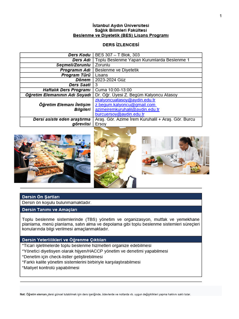 BES 307 Ders Izlencesi TBS 1 | PDF
