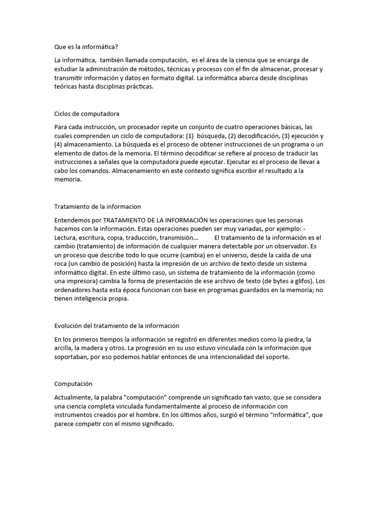 Informatica Examen 1 | PDF | Informática | Almacenamiento de datos de la computadora