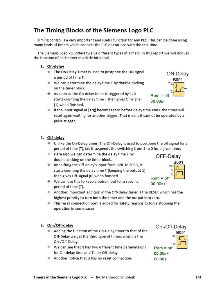 Timers | PDF | Timer | Programmable Logic Controller
