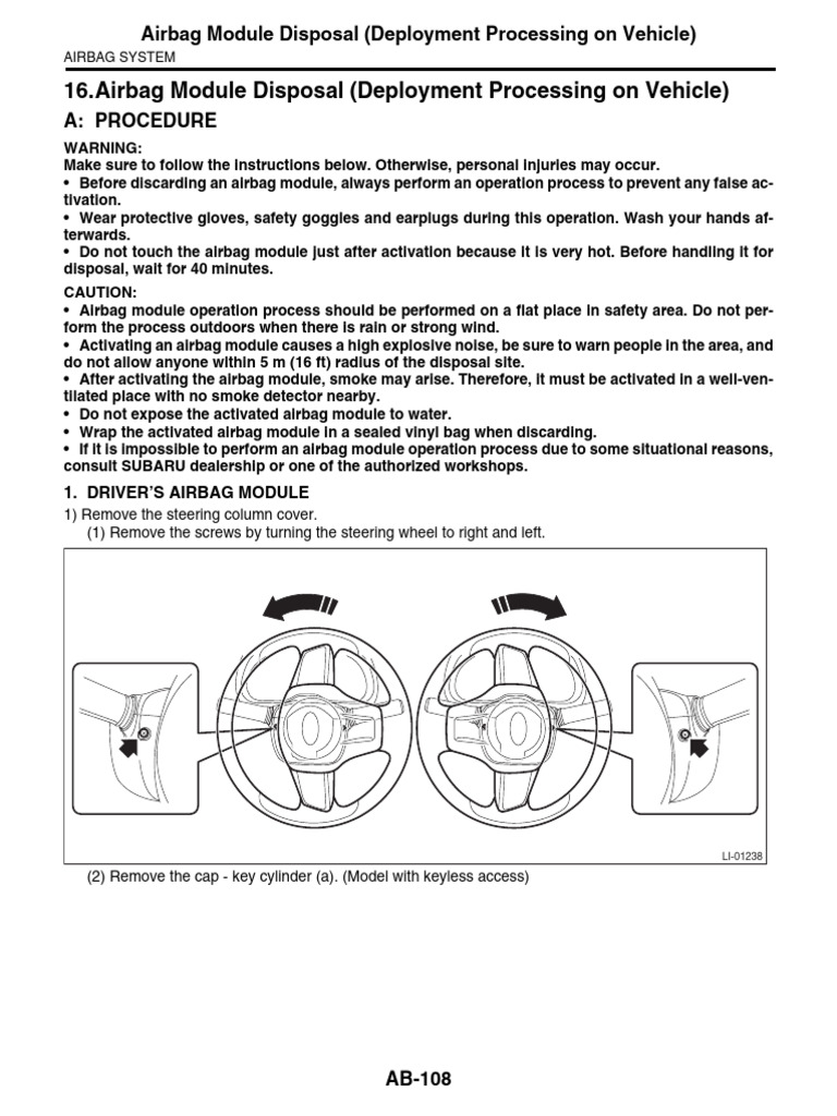 Airbag Module Disposal Procedures | PDF | Airbag | Electrical Connector