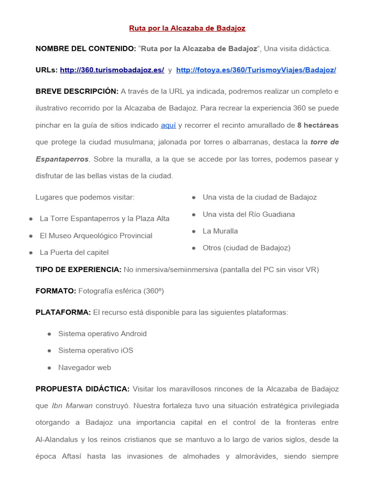 Ruta Alcazaba | PDF