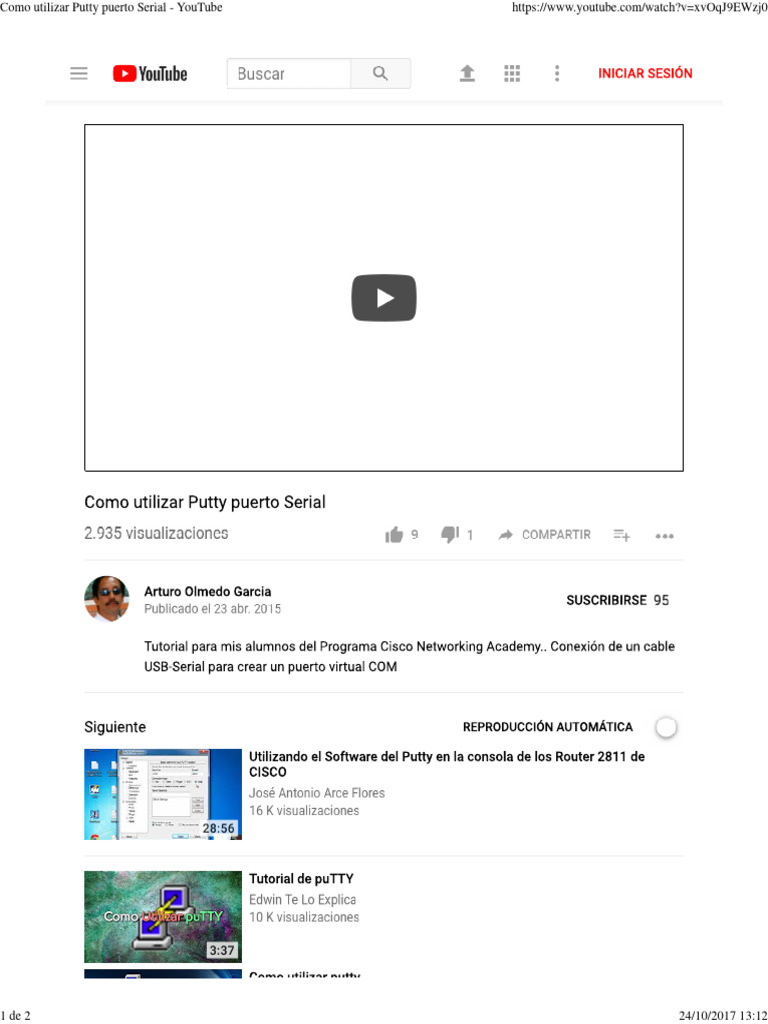 Guía Putty: Uso de Puerto Serial | PDF