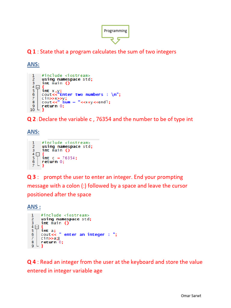 Programming 1 | PDF | Computer Program | Programming Programming 1 | PDF | Computer Program | Programming