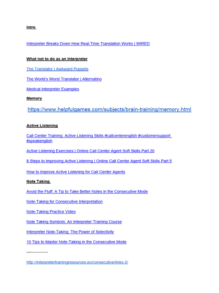Support Links | PDF | Language Interpretation | Clinical Medicine
