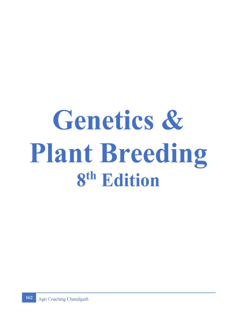 Genetics and Plant Breeding | PDF