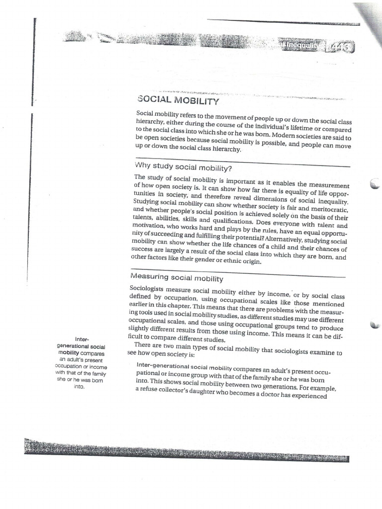 Social Mobility | PDF