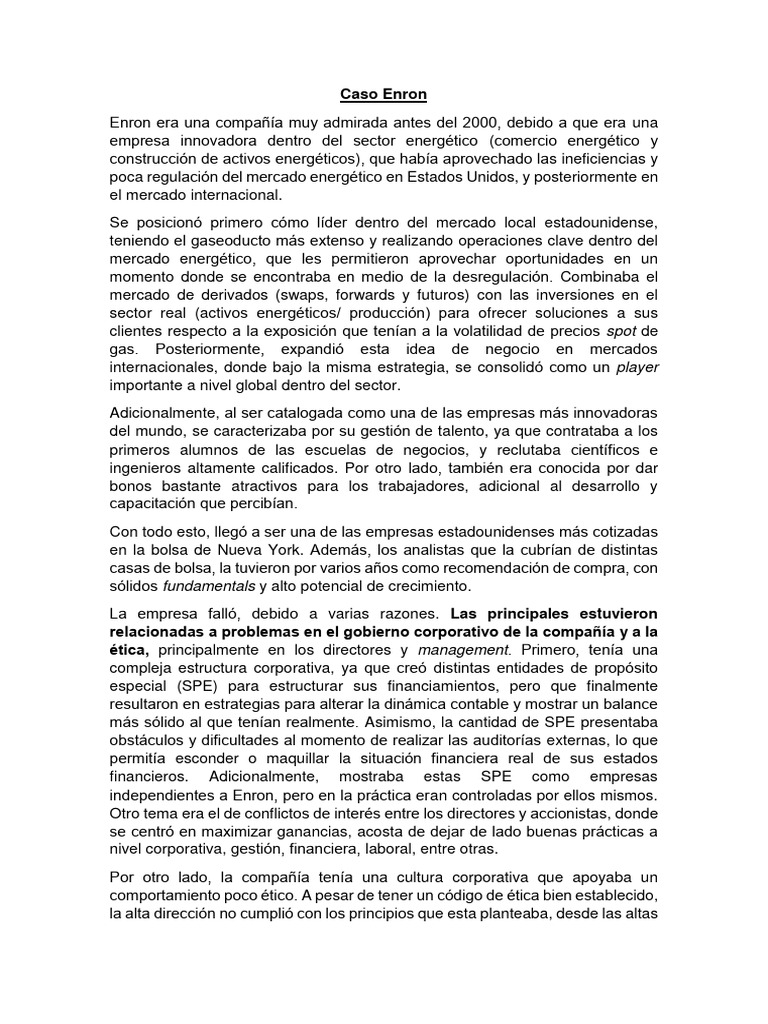 Caso Enron Adrián Enciso | PDF | Enron | Auditoría