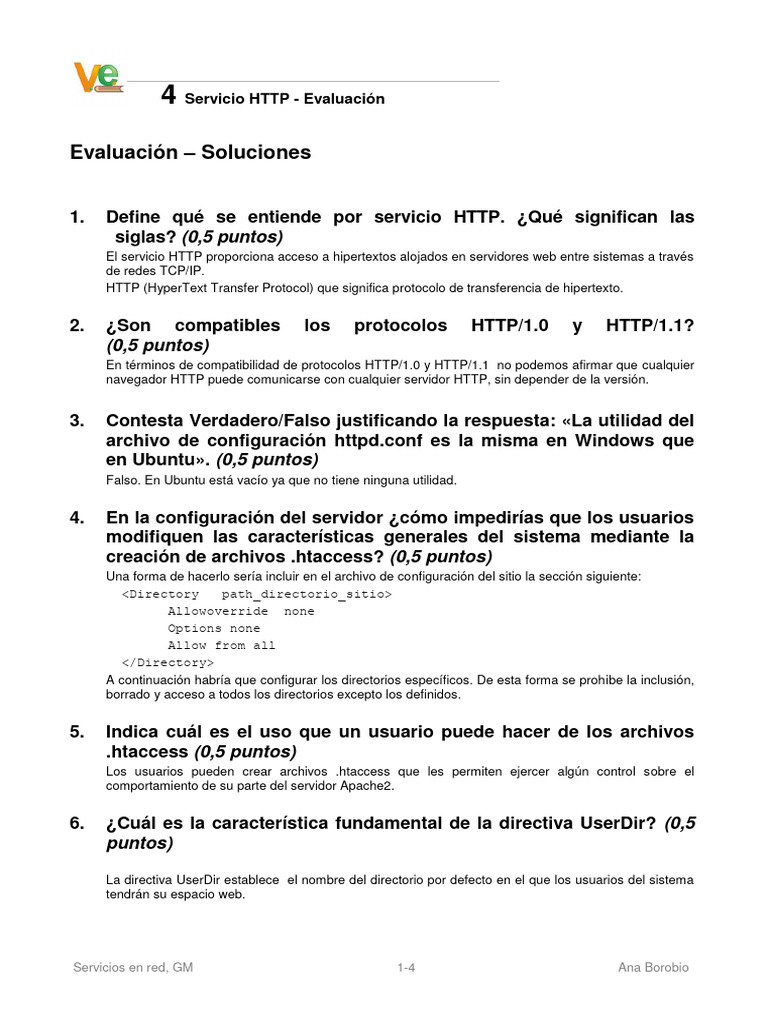 SMR SER 04 Evaluacion HTTP Sol | PDF | Autenticación | Servidor HTTP Apache