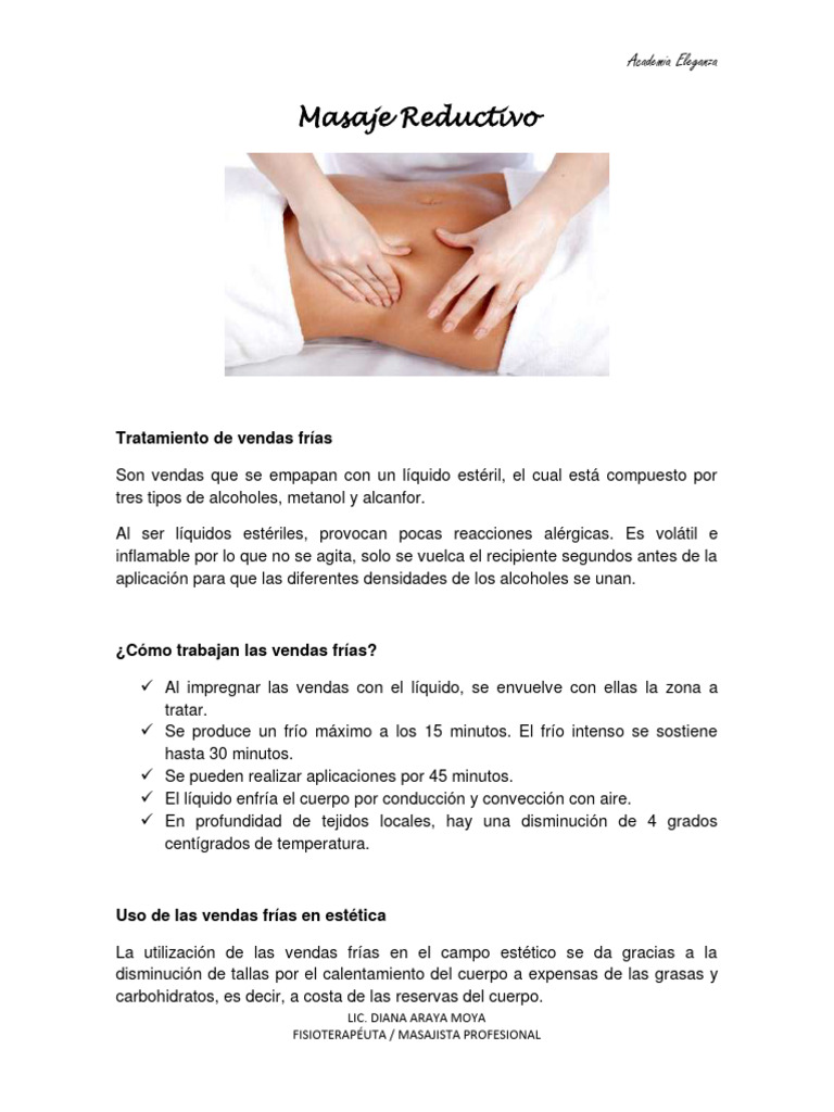 Masaje Reductivo | Descargar gratis PDF | Masaje | Tejido adiposo