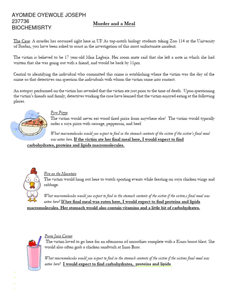 Ayomide Oyewole | PDF | Biomolecules | Experiment