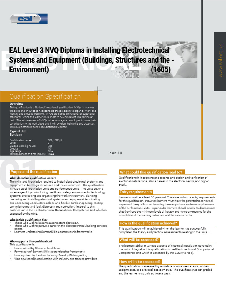 Level 3 NVQ for Aspiring Electricians | PDF | Electrical Wiring